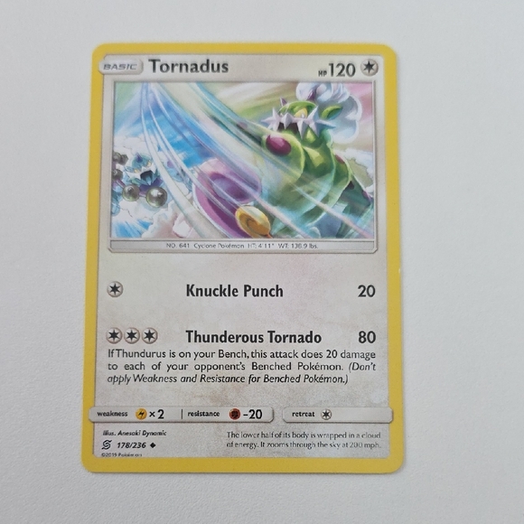 Pokemon | Toys | Pokemon Tornadus Card With Yellow Border | Poshmark